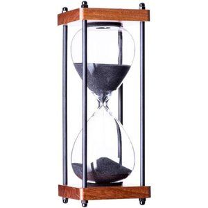 Accents | Large Hourglass Timer 6 Minute Decorative Wooden Sandglass ...